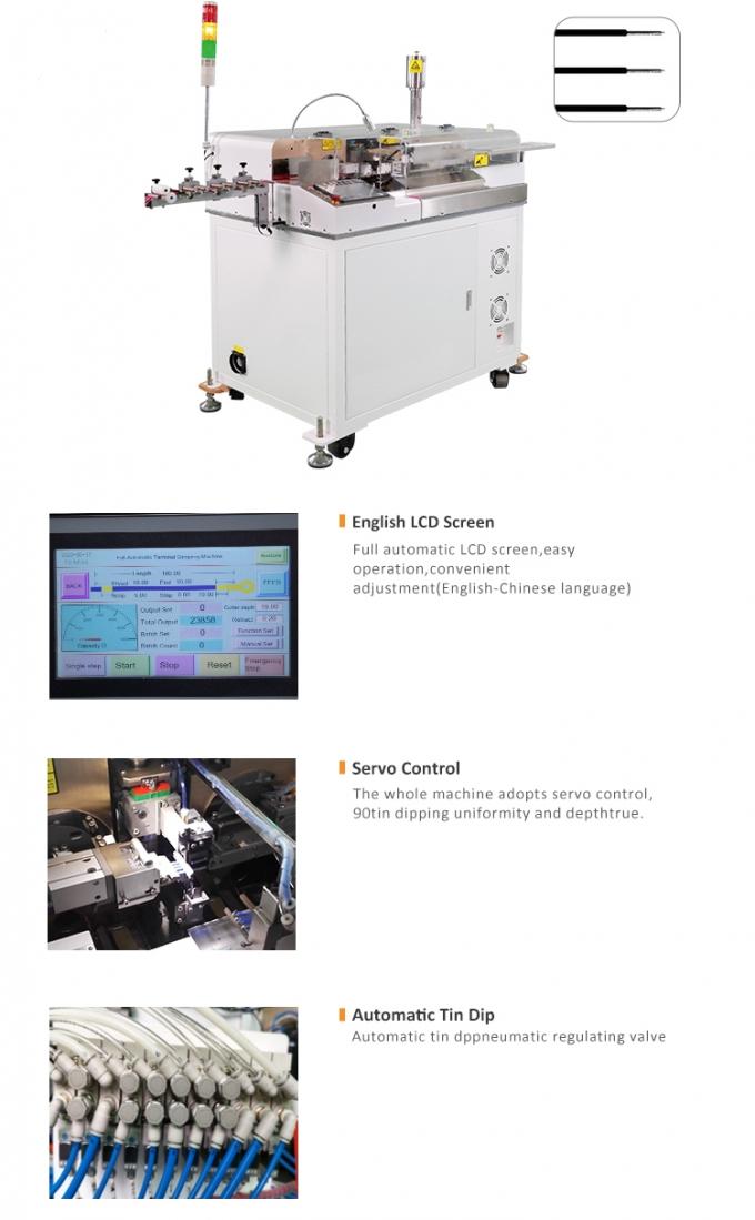 Full Auto Wire Tinning Machine 1210*770*1270mm Cable Cut Strip Twist ...