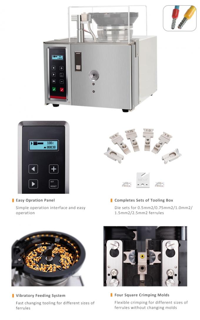Semi Automatic Ferrule And Wire Crimping Machine 0.6mpa-0.8mpa