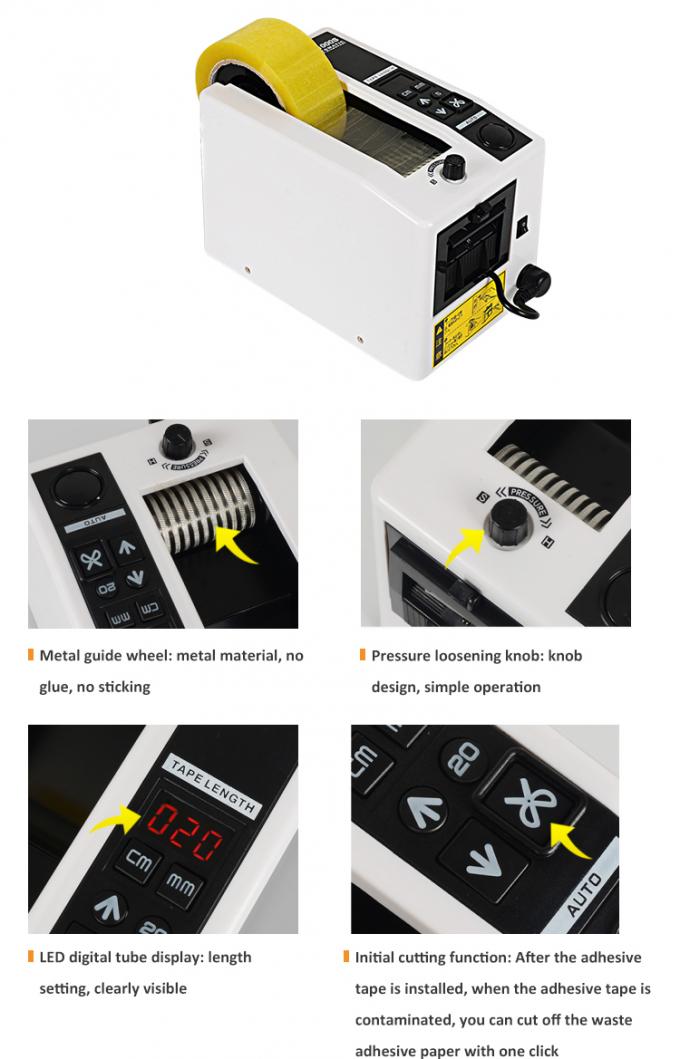 110V 220V Automatic Tape Dispenser , M1000 Tape Cutter Machine Width ...