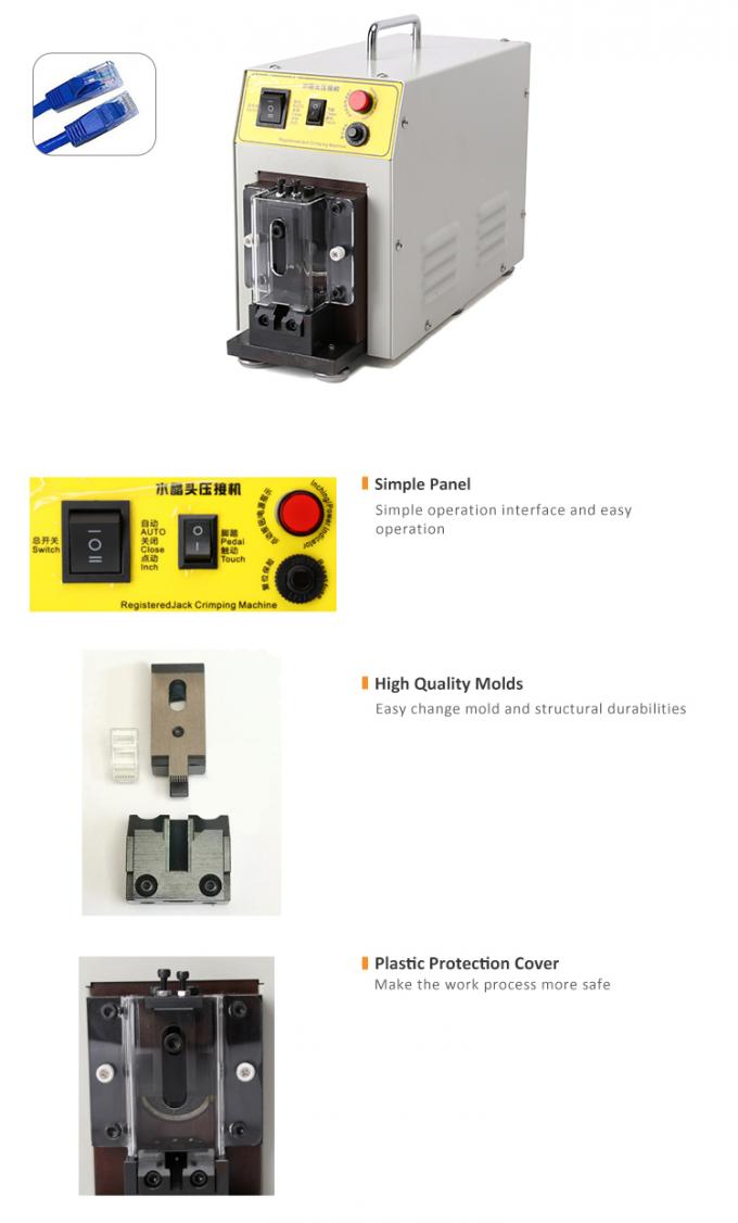 RJ45 CAT5 CAT6 Connector Crimping Machine Ethernet 8P8C 3u Modular Plug ...