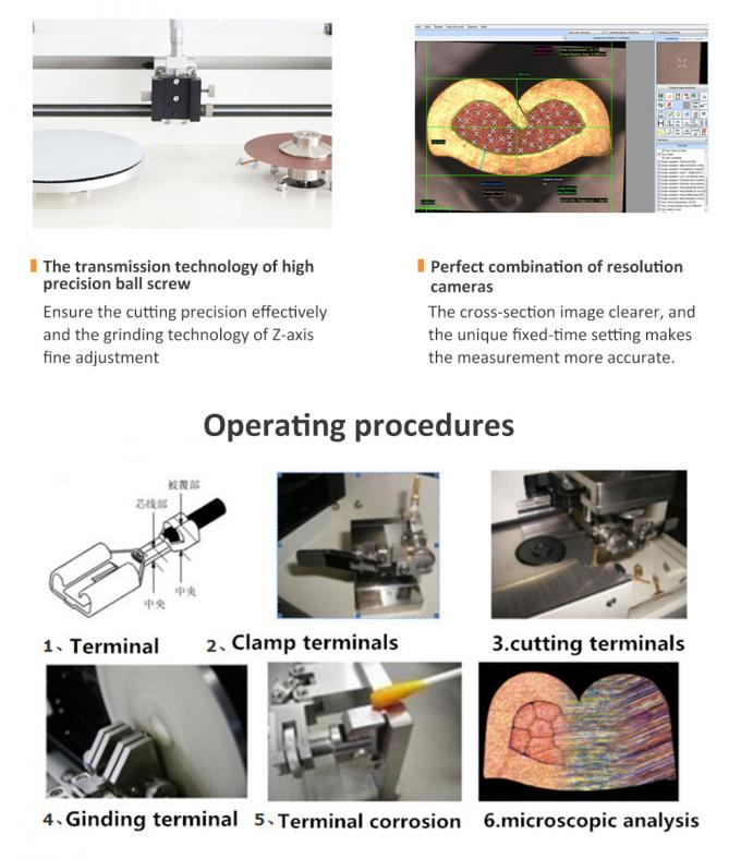Bench Top Test Crimping Terminal Cross Section Analyzer Machine