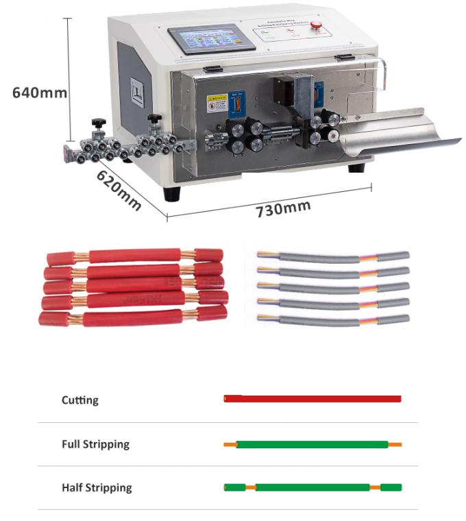 Full Or Half Auto Stripping Machine 25Sqmm Wire Cable Cutting