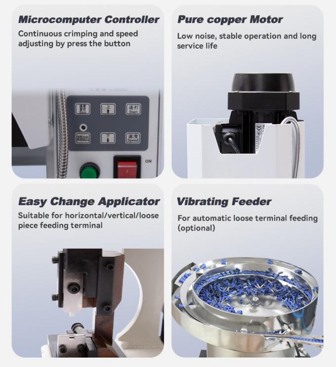 1-8T Semi Automatic Electric Cable Terminal Crimping Machine 30mm ...