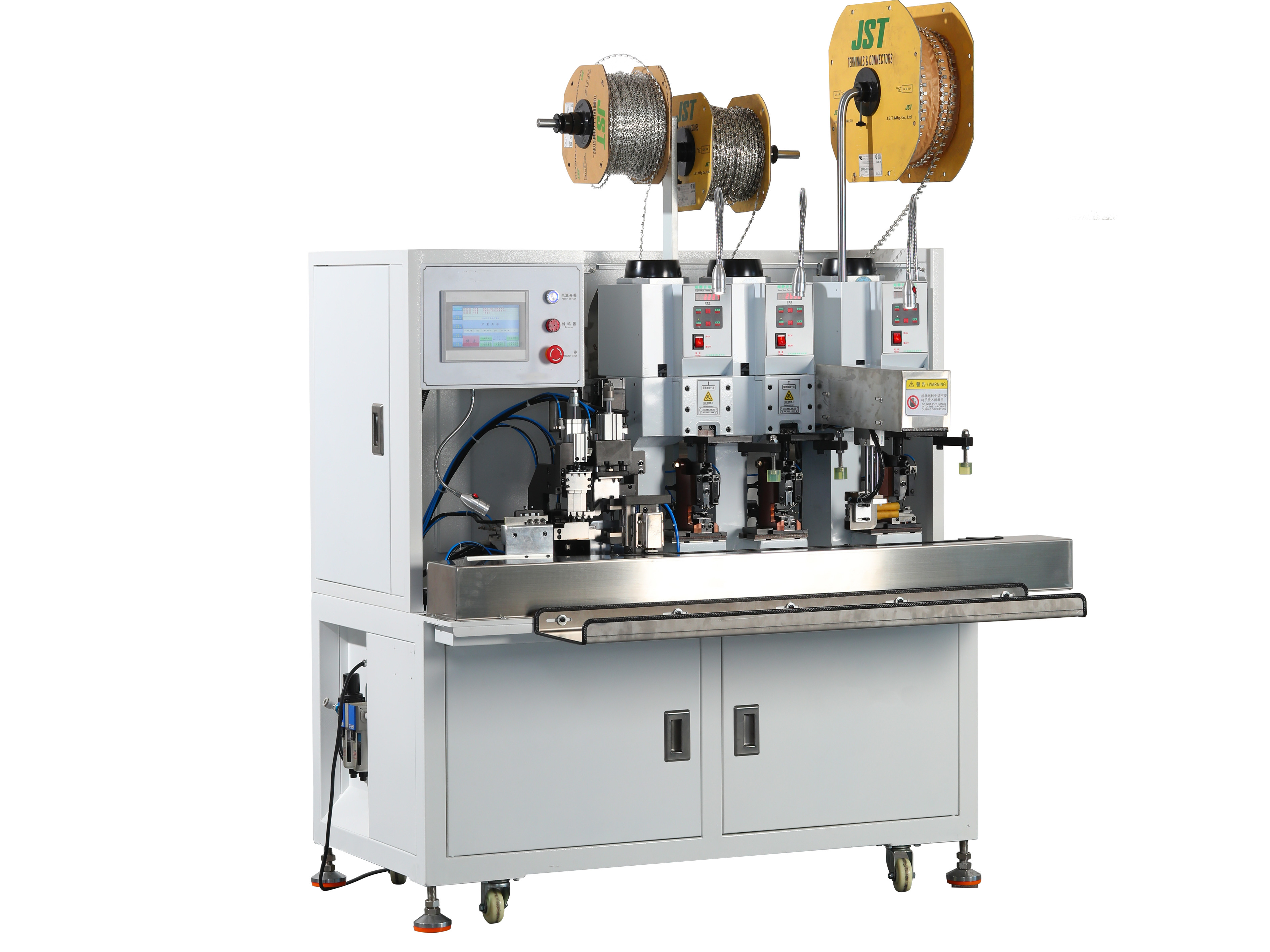 Cable Wire Stripping And Crimping Machine CX-2000A Power Cord Making 3 ...