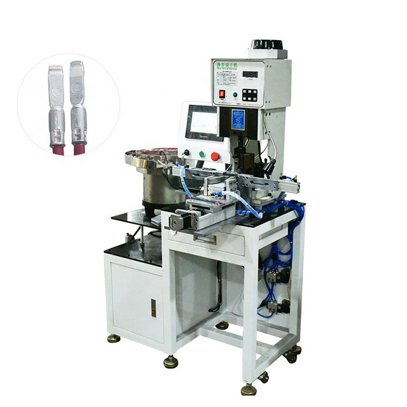 Wire Stripping Semi Automatic Terminal Crimping Machine With Vibration ...
